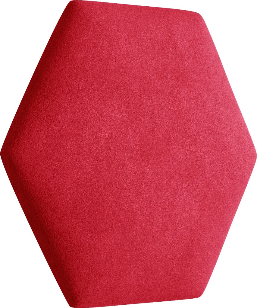 Eka Čalouněný panel Hexagon Trinity 40,5 cm x 35,3 cm - Červená 2309