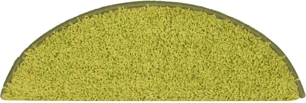 Kobercové nášlapy na schody 15 ks zelené 56 x 17 x 3 cm 322382