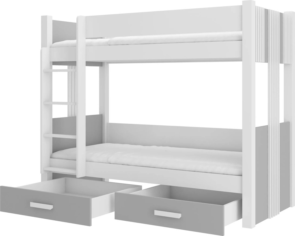 ADRK Furniture Patrová dvoulůžková postel s matracemi ARTA 200x90