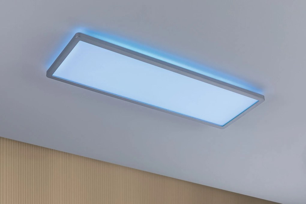 Paulmann 71020 Atria Shine, matně chromové stropní svítidlo s korónou RGBW, 20W LED 4000K, 58x20cm, dálkové ovládání