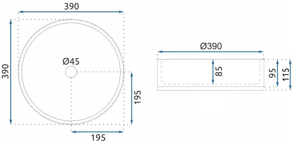 Skleněné umyvadlo na desku REA CRISTAL clear