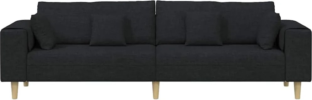 Pohovka Černá 250 x 77 x 76 cm textil 3335145