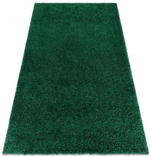 Kusový koberec jednobarevný SOFFI shaggy 5cm zelený Rozměr: 80x150 cm