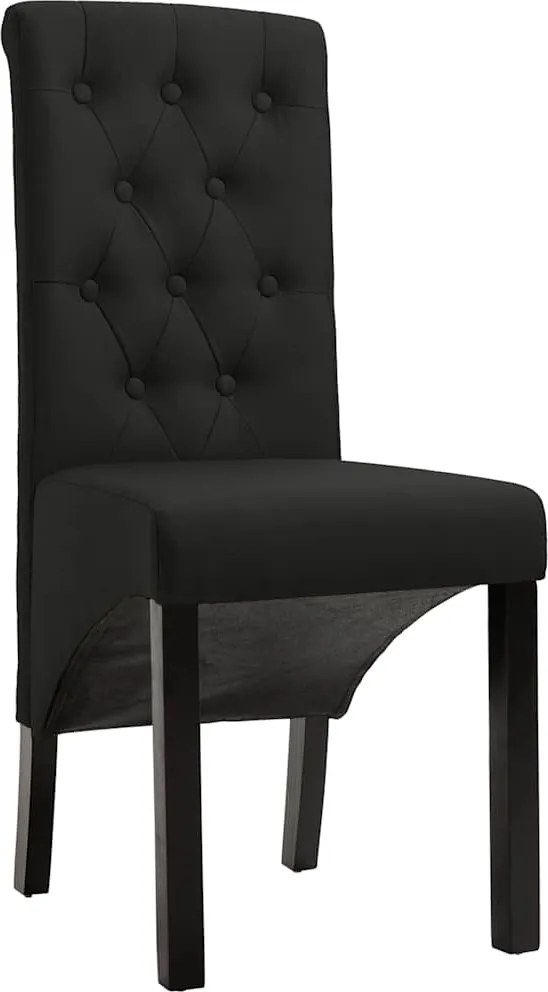 Jídelní židle 4 ks černé textil 276975
