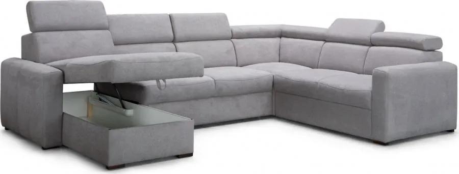 Casarredo - Komfort nábytek Rozkládací sedací souprava do U SELECT levá, látky A1 | barva: N4 ořech,potah: rosario 59