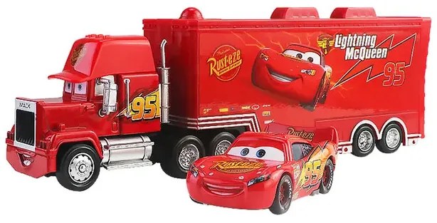 Nákladní auto + osobní auto z populární Disney pohádky "AUTA"   I Barva: McQueen 1.0