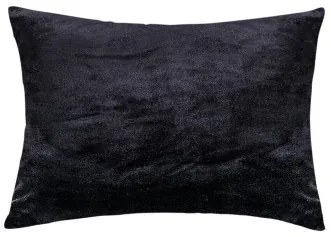 XPOSE ® Mikroplyšový povlak na polštář - černá 70x90 cm