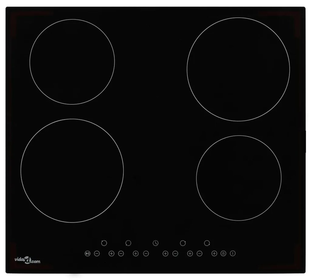 Keramická varná deska 4 varné zóny dotykové ovládání 6 000 W