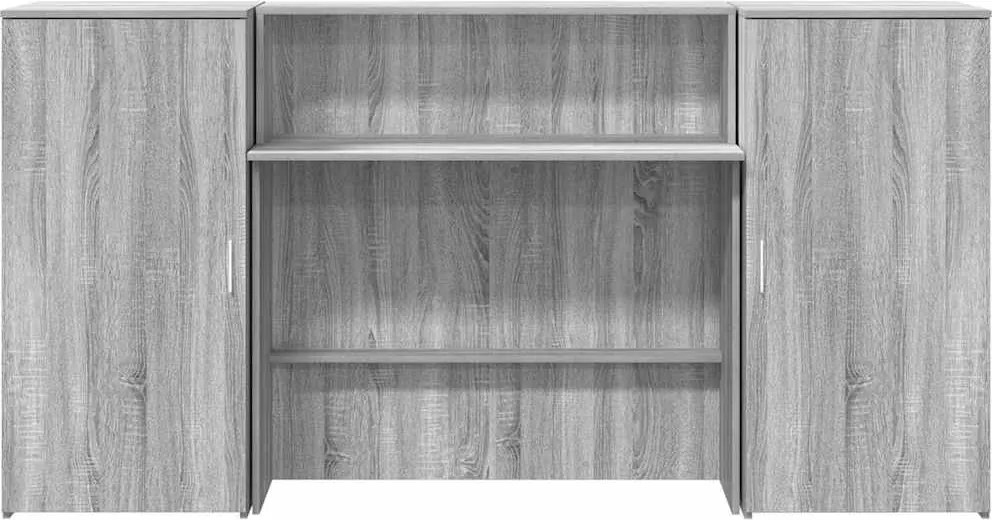 Recepční stůl hnědý dub 200x50x103,5 cm kompozitní dřevo 3324219