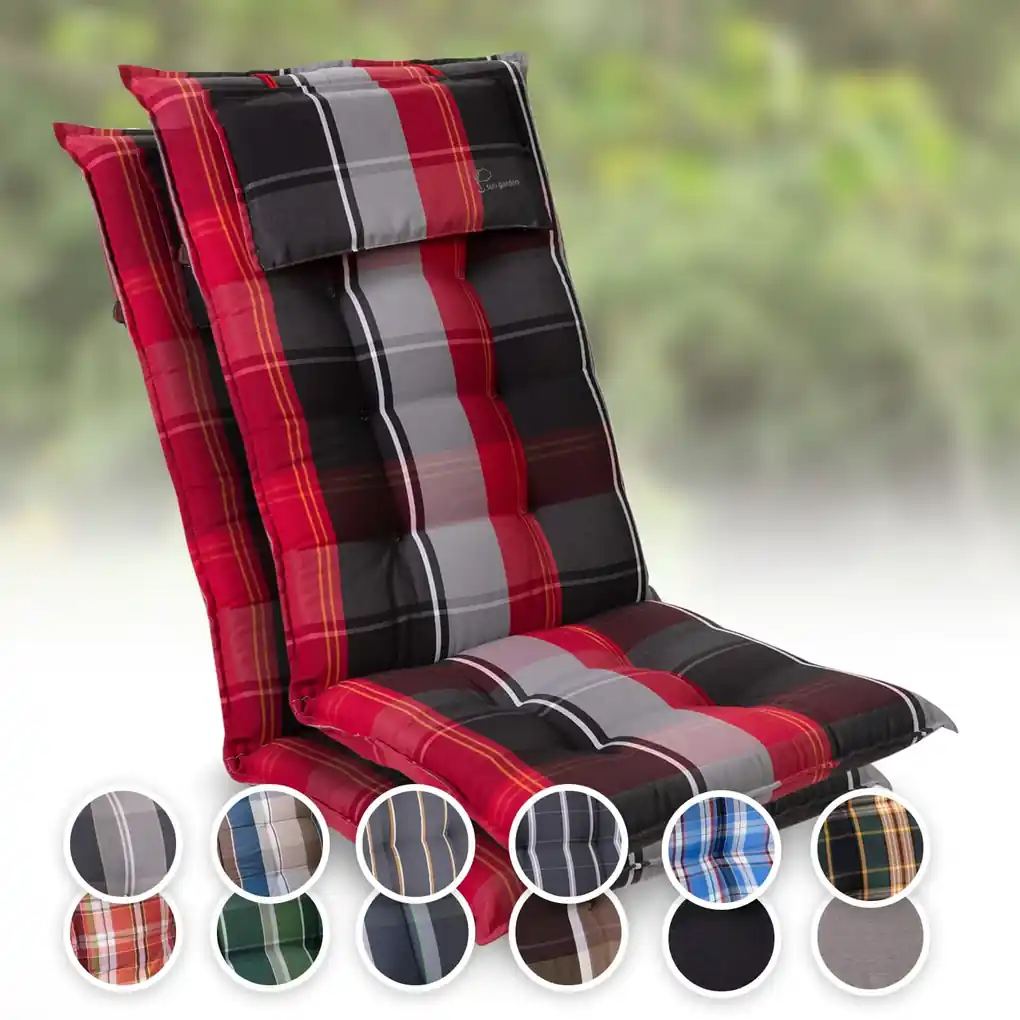 Sylt, čalouněná podložka, podložka na židli, podložka na výše polohovací  křeslo, polštář, polyester, 50 × 120 × 9 cm, 2x čalounění | BIANO