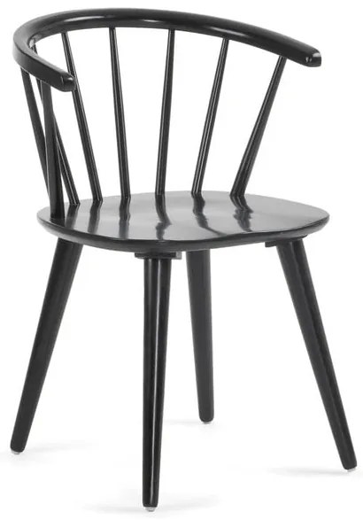 Černá jídelní židle ze dřeva kaučukovníku La Forma Krise