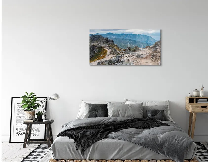 akrylový obraz hory 100x50 cm