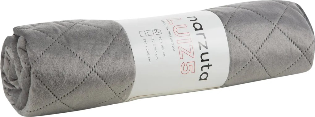 PŘEHOZ NA KŘESLO D91 LUIZ 5 70X160 CM STŘÍBRNÁ