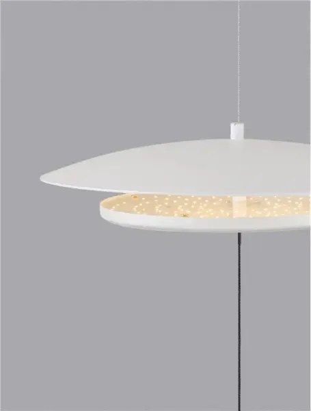 LED stmívatelná bílo-chromová stojací lampa Olos 370