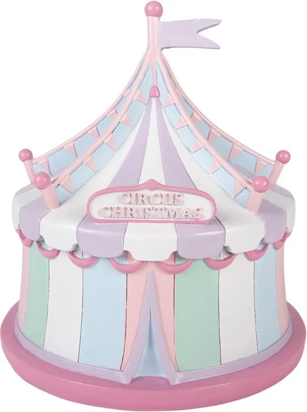 Vánoční dekorace cirkusový stan Pastel Christmas Chic - Ø 21*22 cm