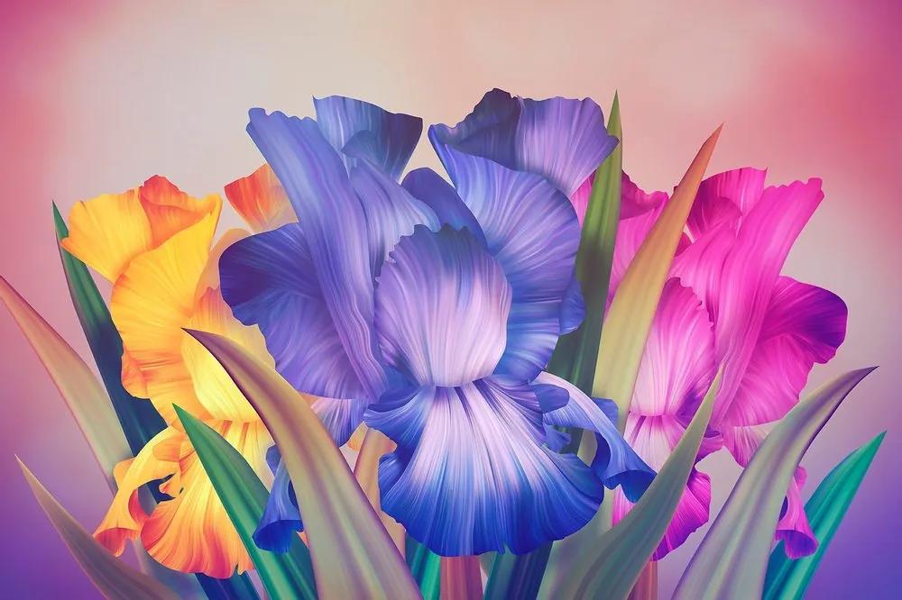 Tapeta květinová fantazie - 300x200 cm