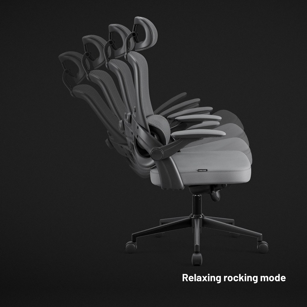 Ergonomická kancelářská židle šedá Normal Size: Diablo V-Light