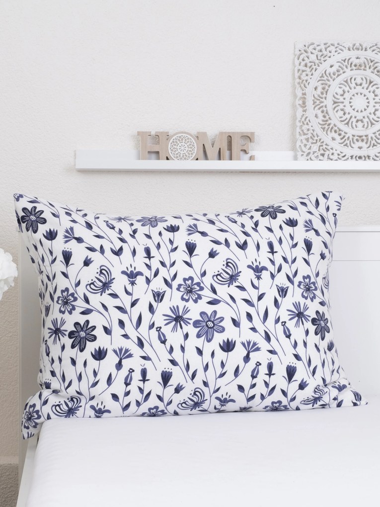 MK Lůžkoviny Flanelový povlak na polštář 70 x 90 cm - Luční kvítí