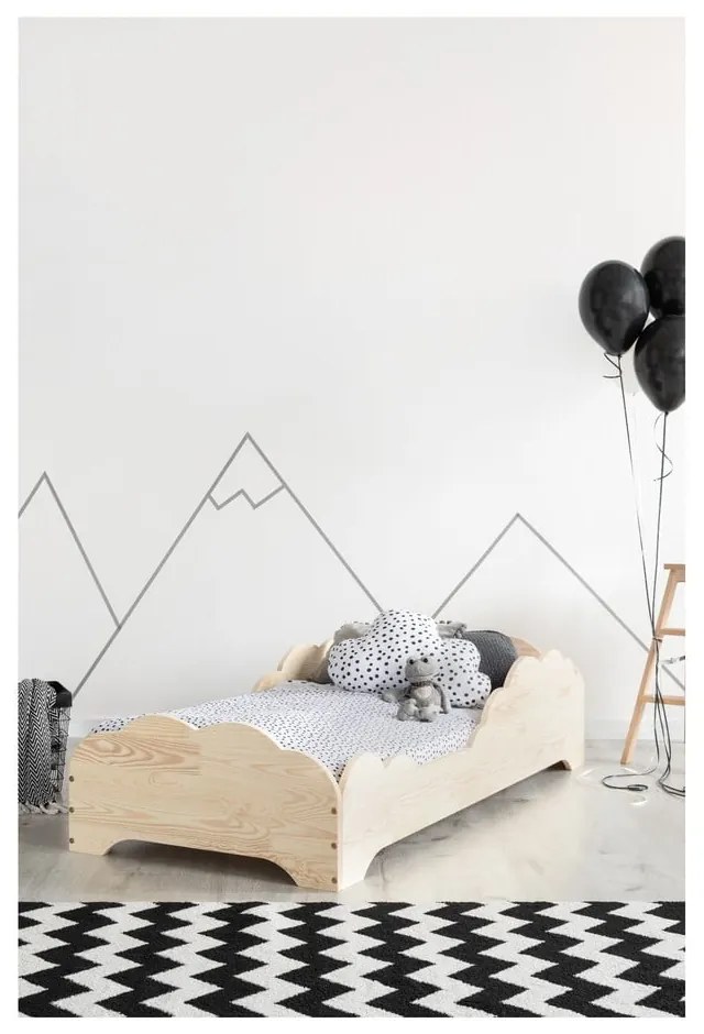 Dětská postel z borovicového dřeva Adeko BOX 9, 100 x 200 cm