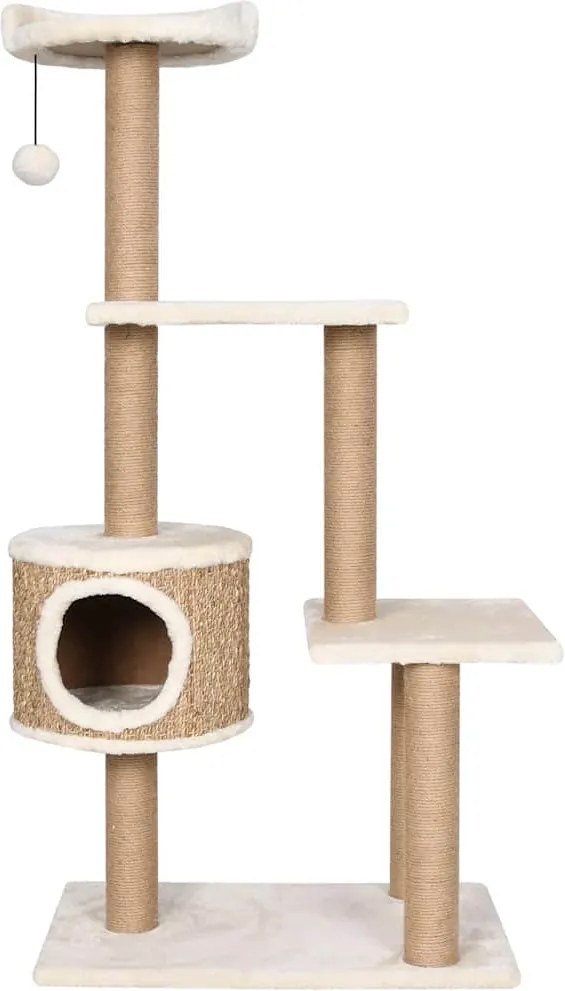 Škrabadlo pro kočky se sisalovým sloupkem 123 cm mořská tráva 170979