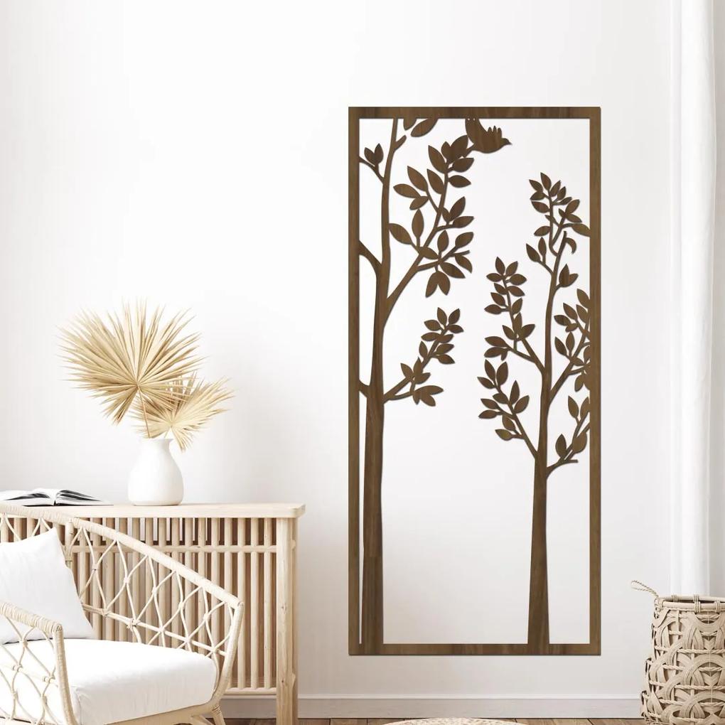 dřevo života Dřevěná dekorace strom LONG Rozměry (cm): 18x40, Barevný vzor: Šedá