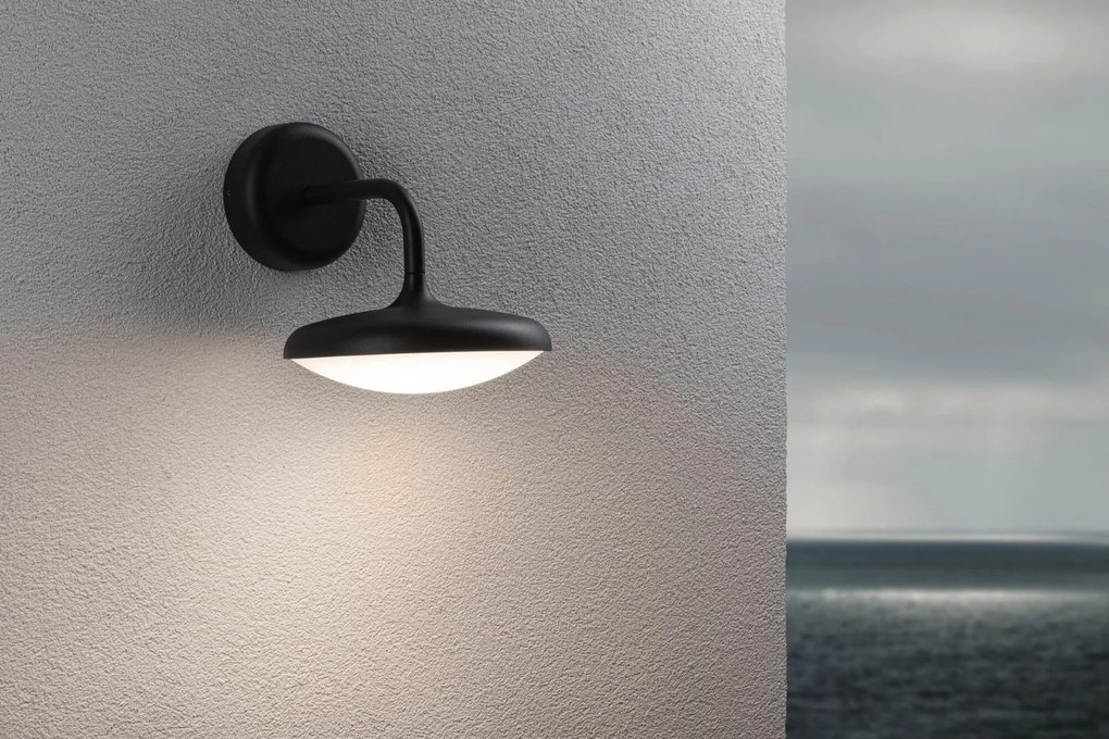 P 94758 LED venkovní nástěnné svítidlo Nostro IP44 kruhové 180x250mm 3000K 10W 230V antracit hliník - PAULMANN