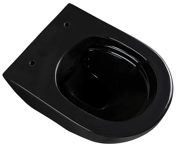 BPS-koupelny Závěsná WC mísa se SoftClose sedátkem HYD-4151, černá