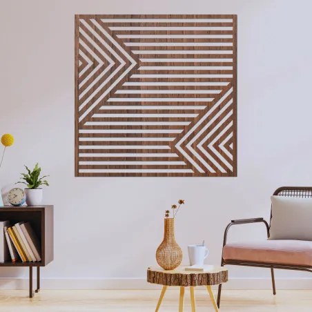 Dřevěný obraz s geometrickým vzorem pro stylový interiér | SENTOP HDF0487