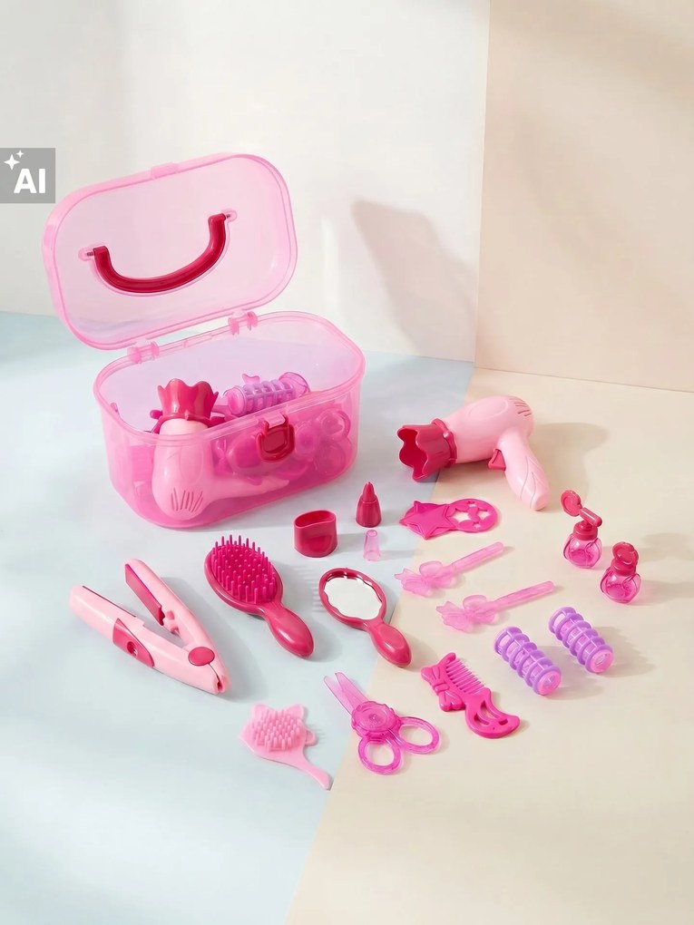 Sinsay - Hračky - Kadeřnický set - růžová