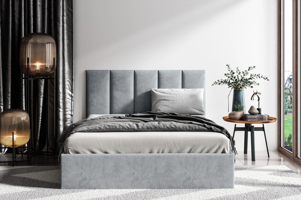 Eka Čalouněná postel Lucy 1 - 140x200 cm Barva látky Trinity: Růžová (Trinity 2310), Úložný prostor: Bez úložného prostoru