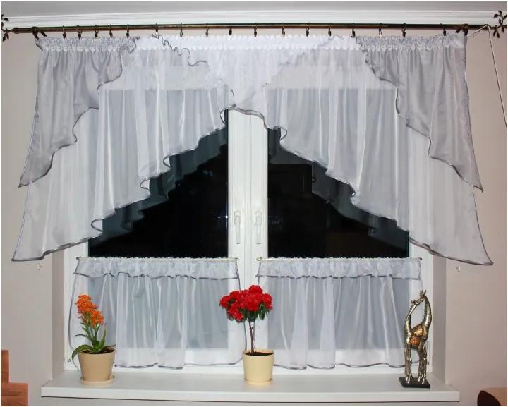 Hotová voálová záclona Lea s lemováním 300x100cm různé barvy Barva: černá