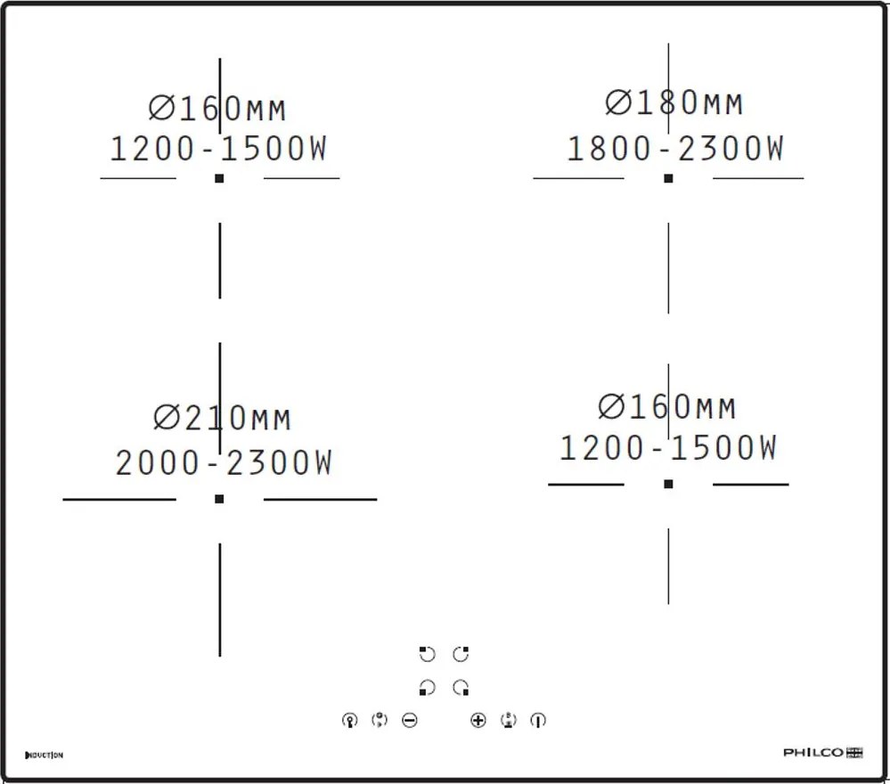 Philco PHD 640 GPB - Indukční varná deska