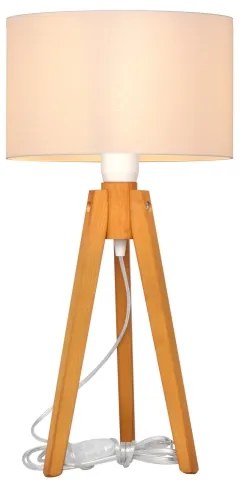 Stolní lampa ALBA 1xE27/15W/230V bílá/dub