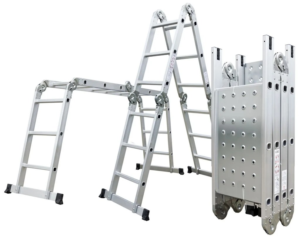 Kloubový žebřík G21 4x3 příčky s podlážkou, 6390467