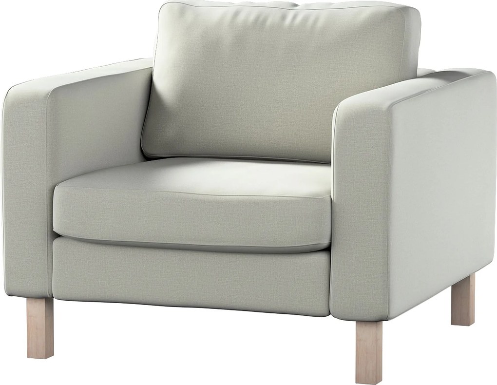 Potah na křeslo IKEA Karlstad, krátký barva zelená látka sametová