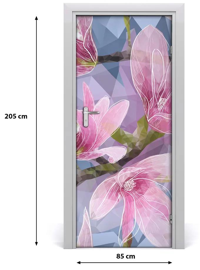 Samolepící fototapeta na dveře magnolie 85x205 cm