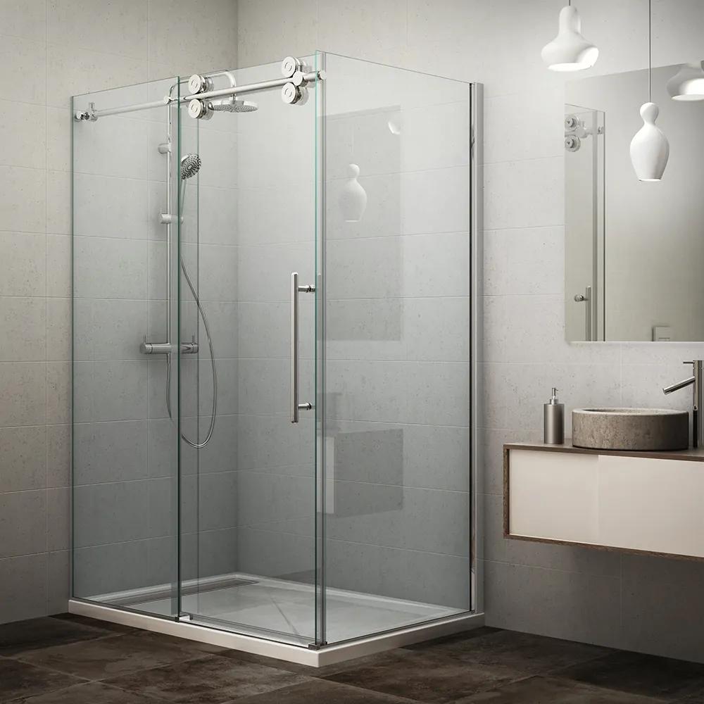 Posuvné sprchové dveře v kombinaci s pevnou stěnou KID2+KIB Viz technická specifikace Transparent Brillant KID2/1500+KIB/1000 1500 1000 KID2/1500_KIB/1000