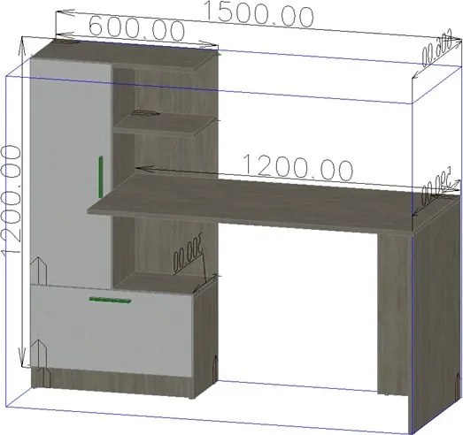 Casarredo - Komfort nábytek Psací, pracovní stůl PRIVAS sonoma/bílá mat