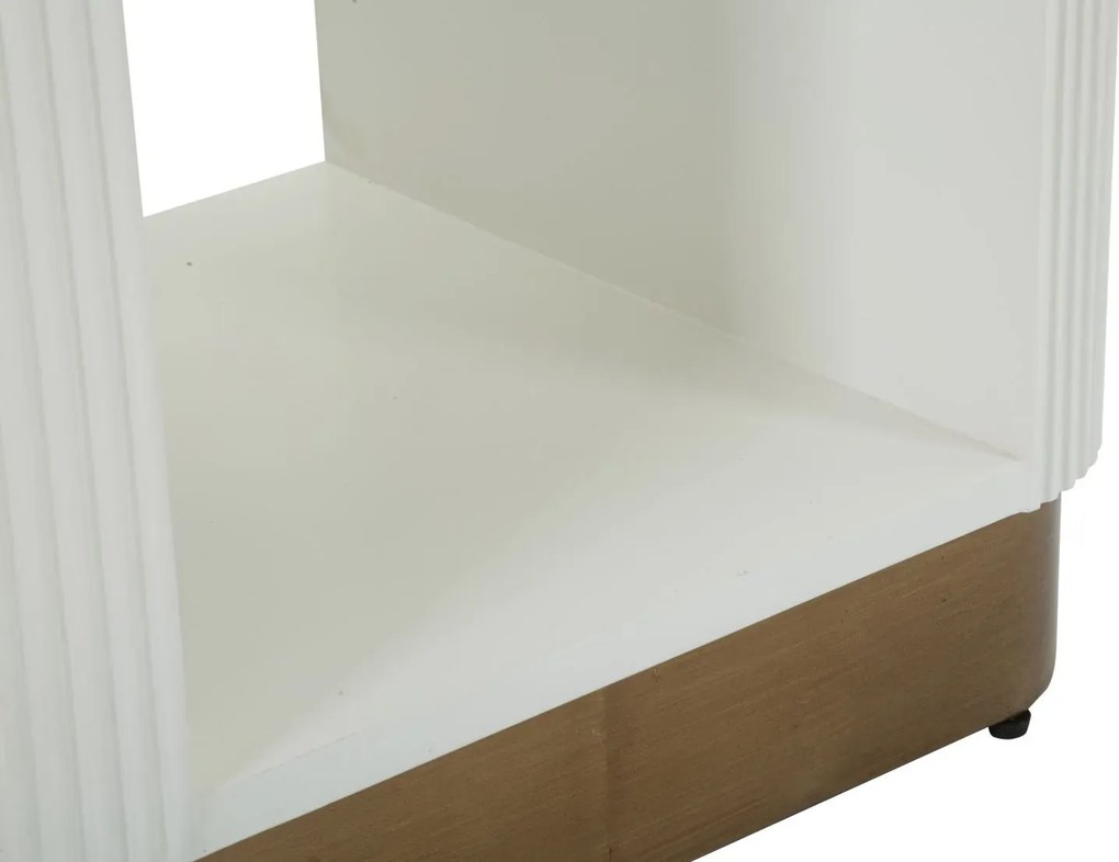 Noční stolek Tolosa 48 cm bílý/jasan