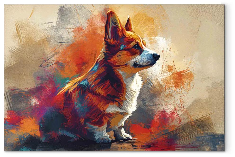 Obraz Cute Dog - Composition With Corgi Enjoying the Sunshine