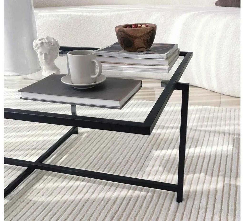 Designový konferenční stolek Vallerie 94 cm černý