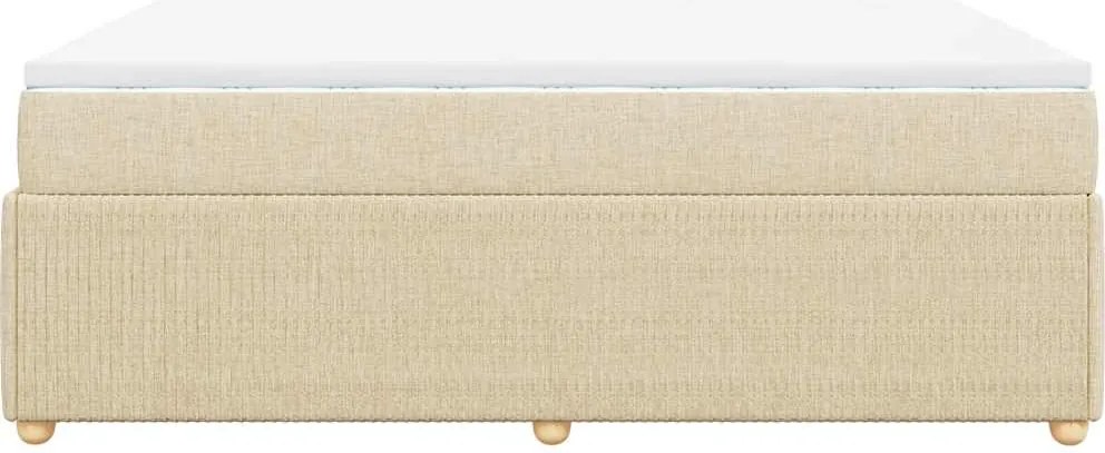 Box spring postel s matrací krémová 140x200 cm textil 3285579