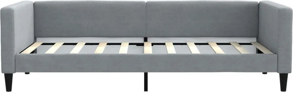 Válenda s přistýlkou světle šedá 90 x 190 cm textil 3196588