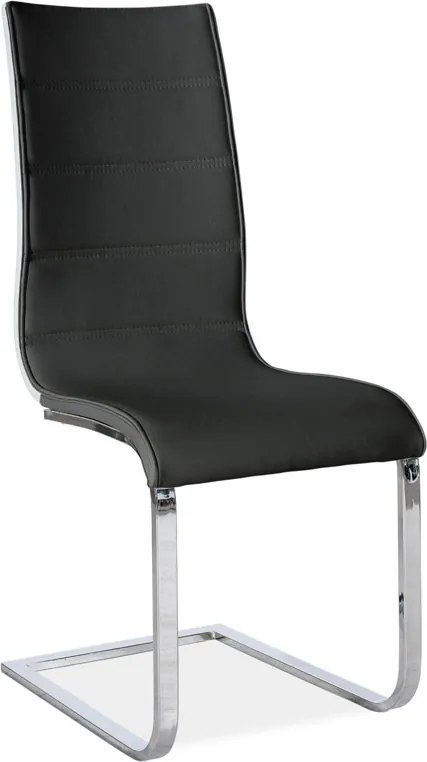 Casarredo Jídelní čalouněná židle H-668 černá/bílá