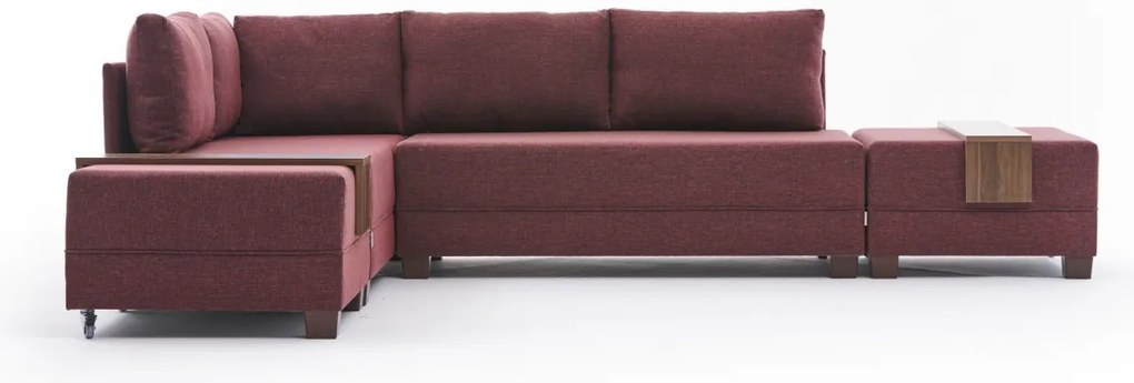 Hanah Home Rohová pohovka FLY vínová levá 280 cm 825BLC1008