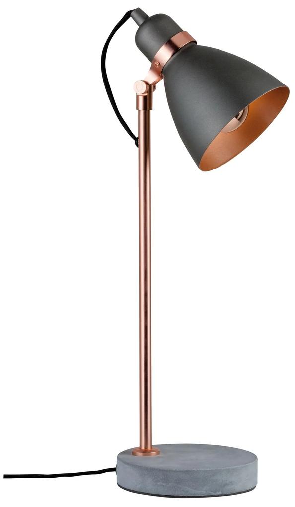 Paulmann stolní lampa Neordic Orm 1-ramenné měď/beton 796.24 P 79624 79624