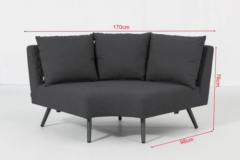 Doppler Melia LIKA-TEX® antracit - luxusní zahradní souprava - Rozbalené zboží (N603)