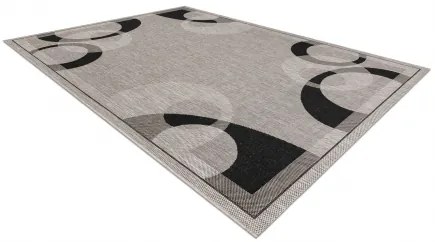 koberec SISAL FLOORLUX 20078 stříbro / černý velikost 140x200 cm | krásné koberce cz