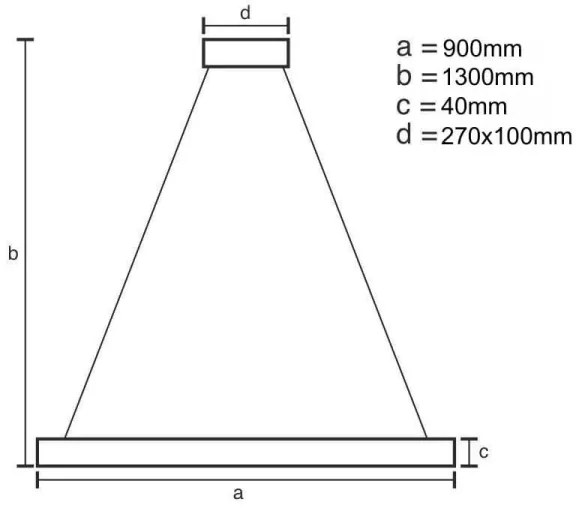 LED Stmívatelný lustr na lanku LED/55W/230V 3000-6500K + dálkové ovládání