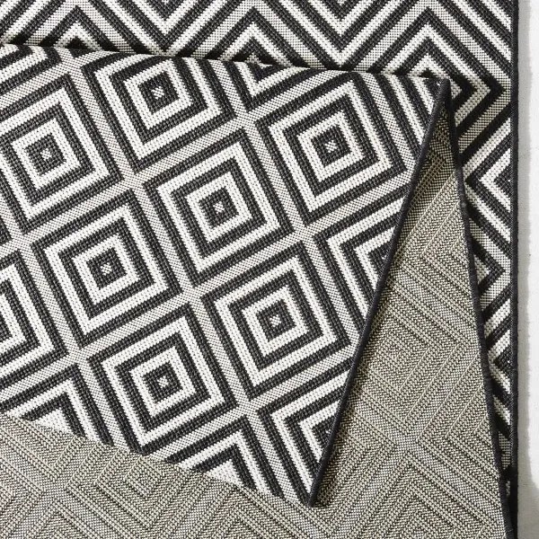 Hanse Home, Kusový koberec Meadow 102470 Black – na ven i na doma, 200x290, černobílá, chodba / předsíň